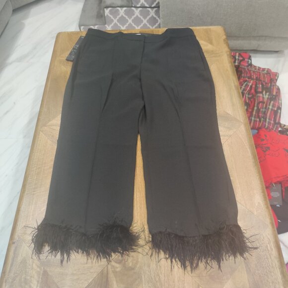 J. Crew | Pants & Jumpsuits | J Crew Feather Trim Pants Size 8 New ...